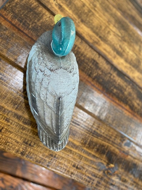 Antique Drake Paper Duck Decoy Paper Mache, Old Paper Drake Duck ...