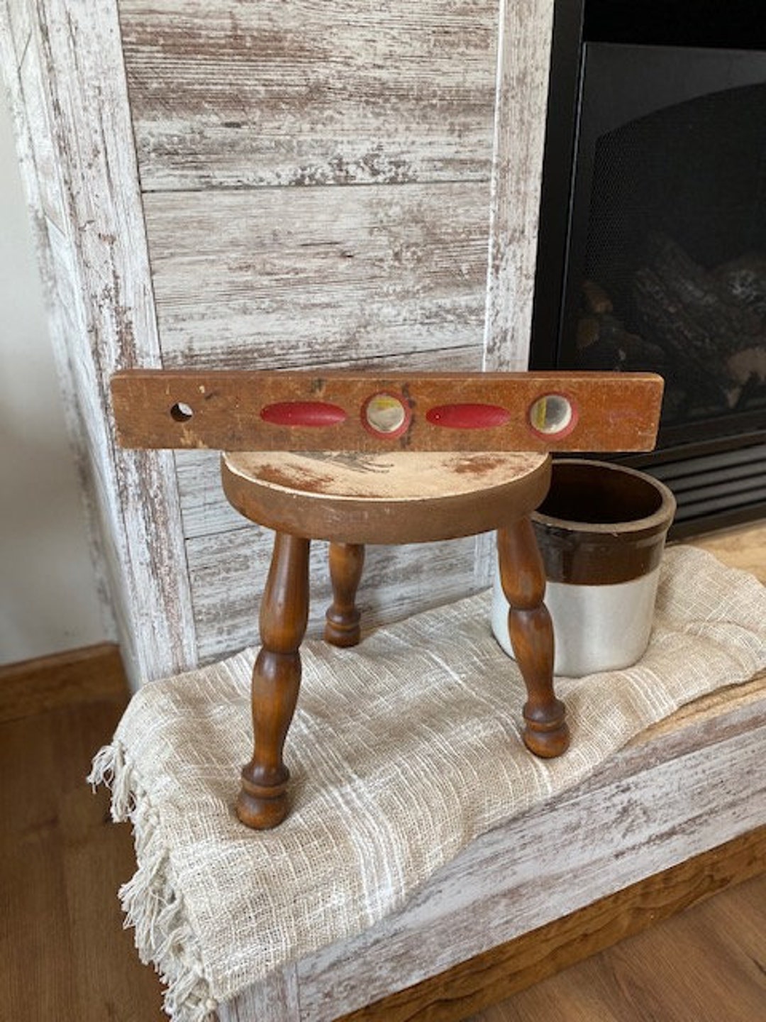 Wood Vintage Level Tool, Wooden Level, Old Wooden Farmhouse Tool Ready ...