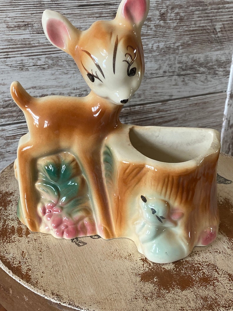 Bambi Wall Pocket 1950s Vintage Disney Wall Pocket Bambi, Walt Disney ...