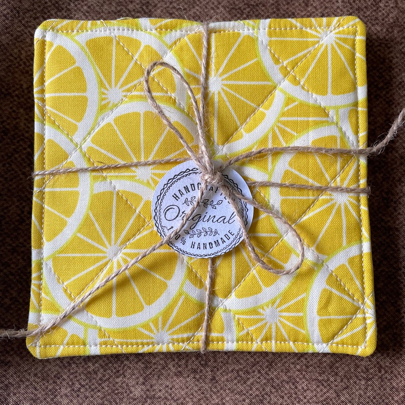 Lemon Coasters - Etsy