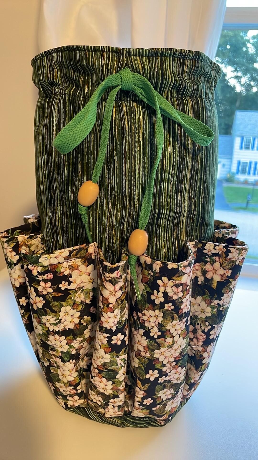 Drawstring and Handle Bingo Bag or Craft Bag. 10 Pocket! - Etsy