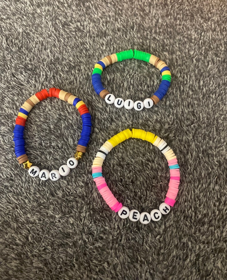 Super Mario Bros Heishi Bracelets - Etsy