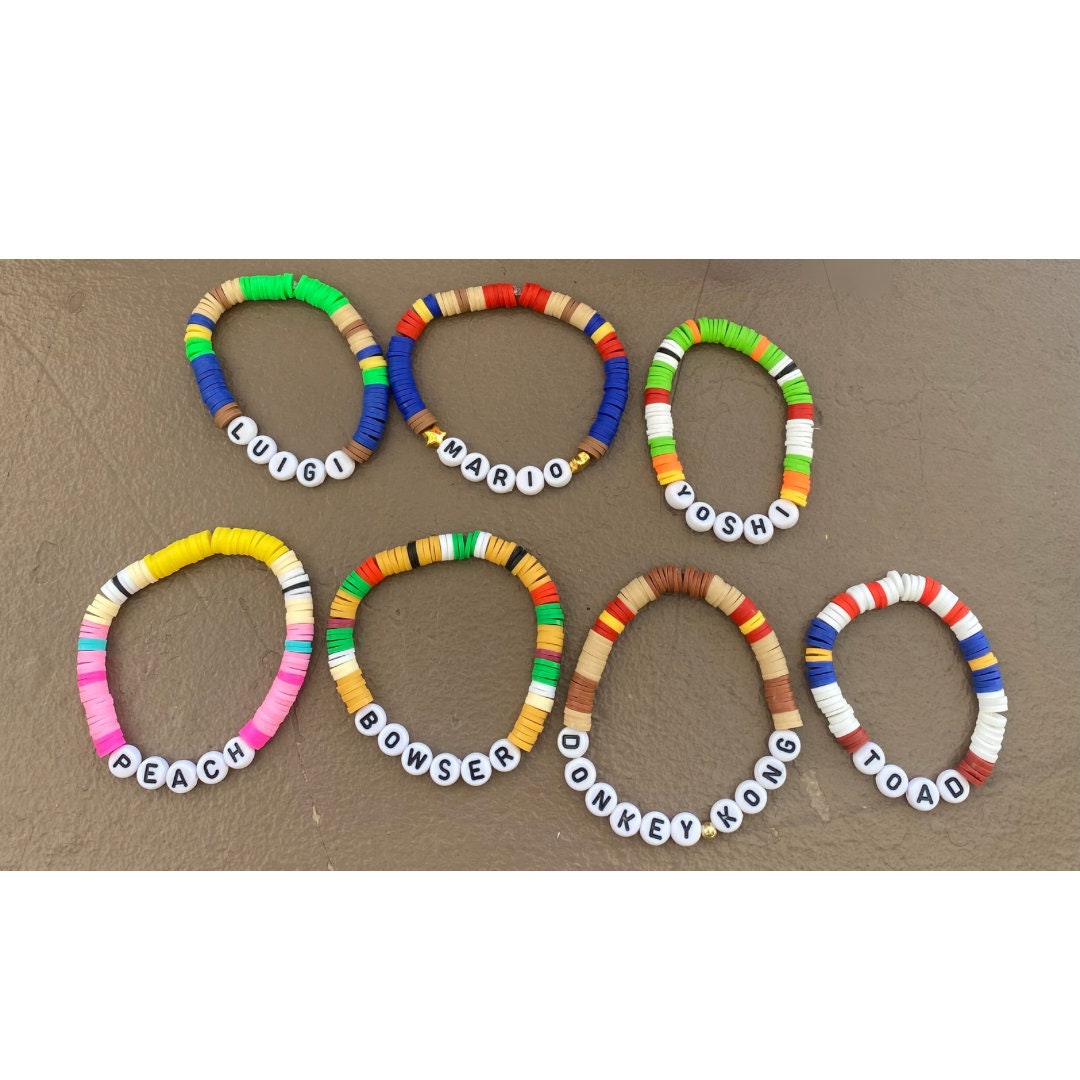 Super Mario Bros Heishi Bracelets - Etsy