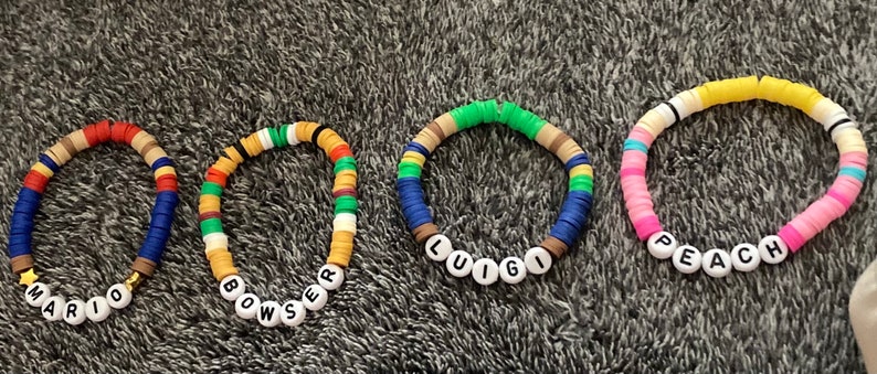 Super Mario Bros Heishi Bracelets - Etsy