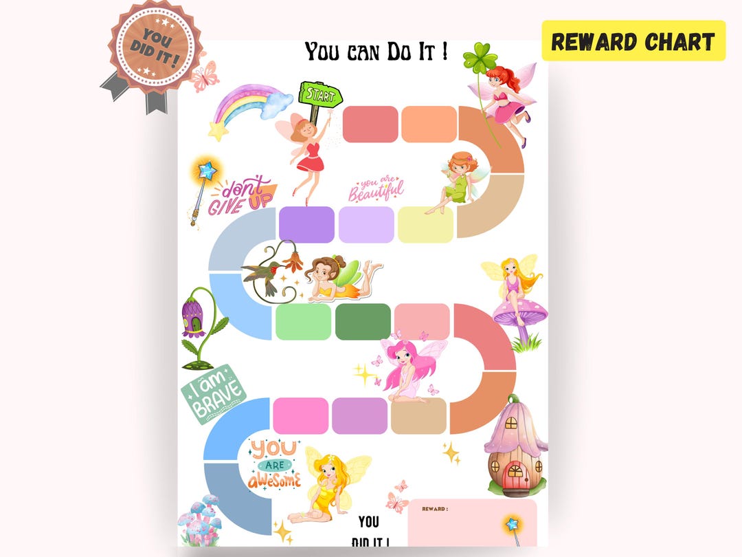 Fairy-themed Reward Chart – Printable Kids Behavior Chart - Etsy