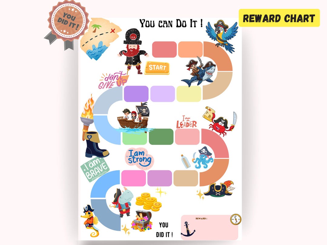 Pirate-themed Reward Chart – Printable Kids Behavior Chart - Etsy UK