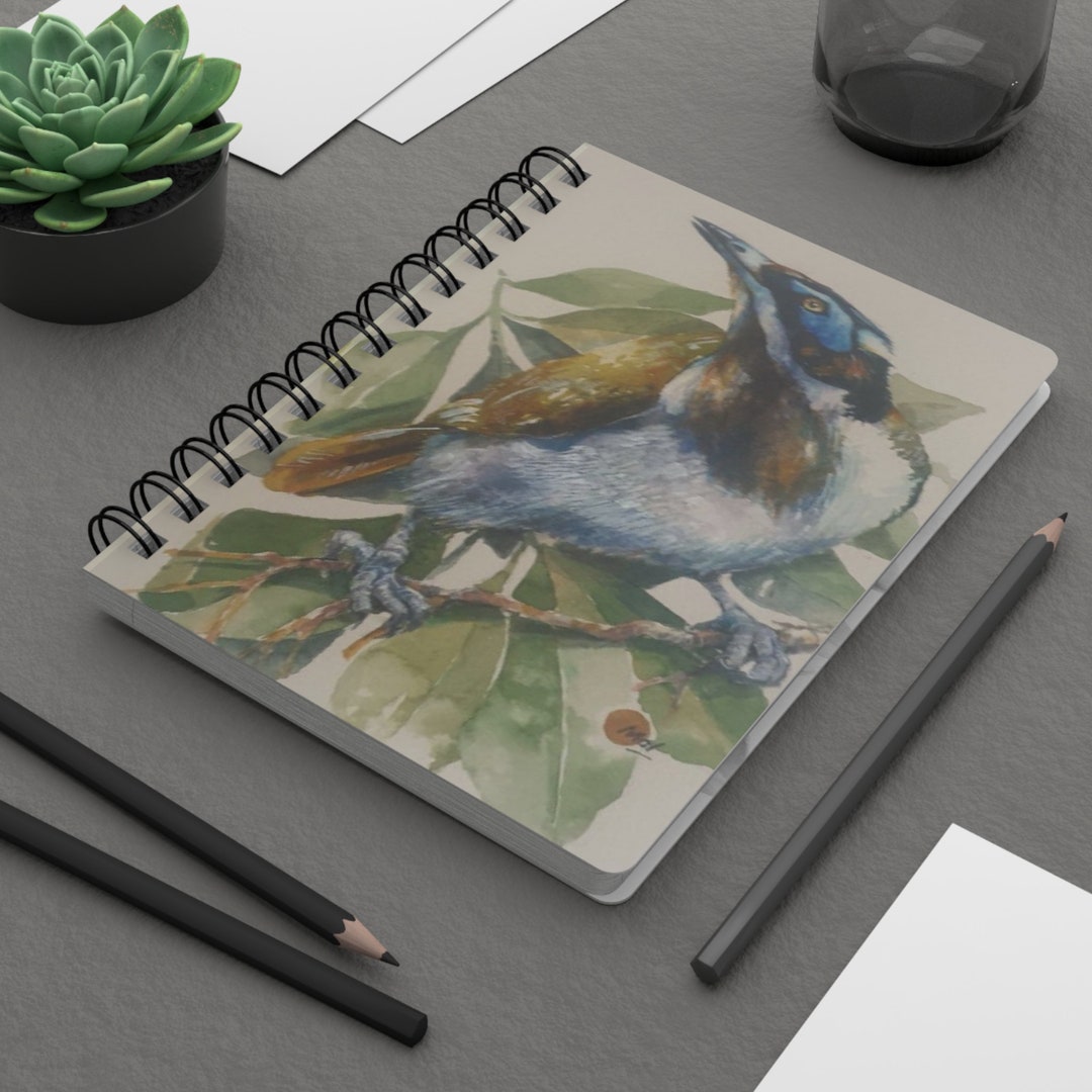 Spiral Bound Journal,cover Birds,beautifully Painted Birds,notebook ...
