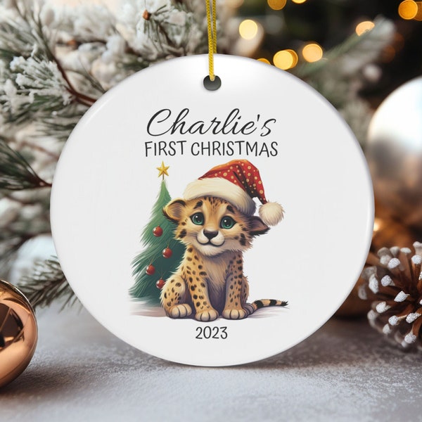Christmas Cheetah Ornaments - Etsy