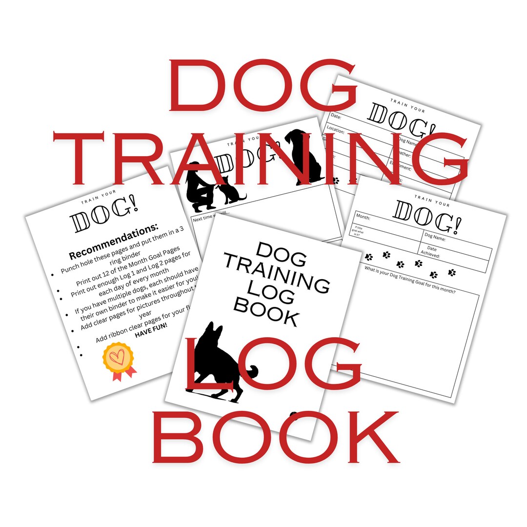 Dog Training Log Book, Obedience, Puppy Manners, Rally, Agility ...