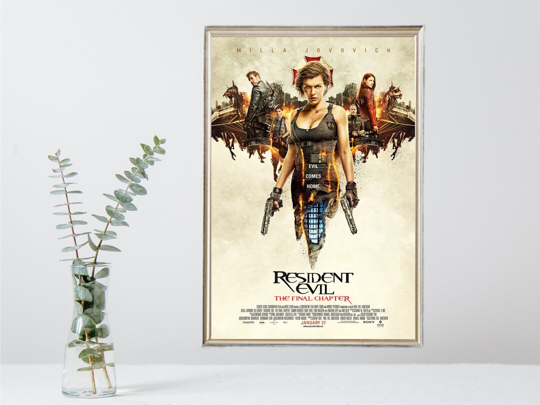 Resident Evil the Final Chapter Movie Poster Vintage Movie - Etsy