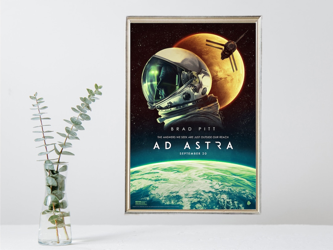 Ad Astra Movie Poster Vintage Movie Poster Limited Edition Collectible ...