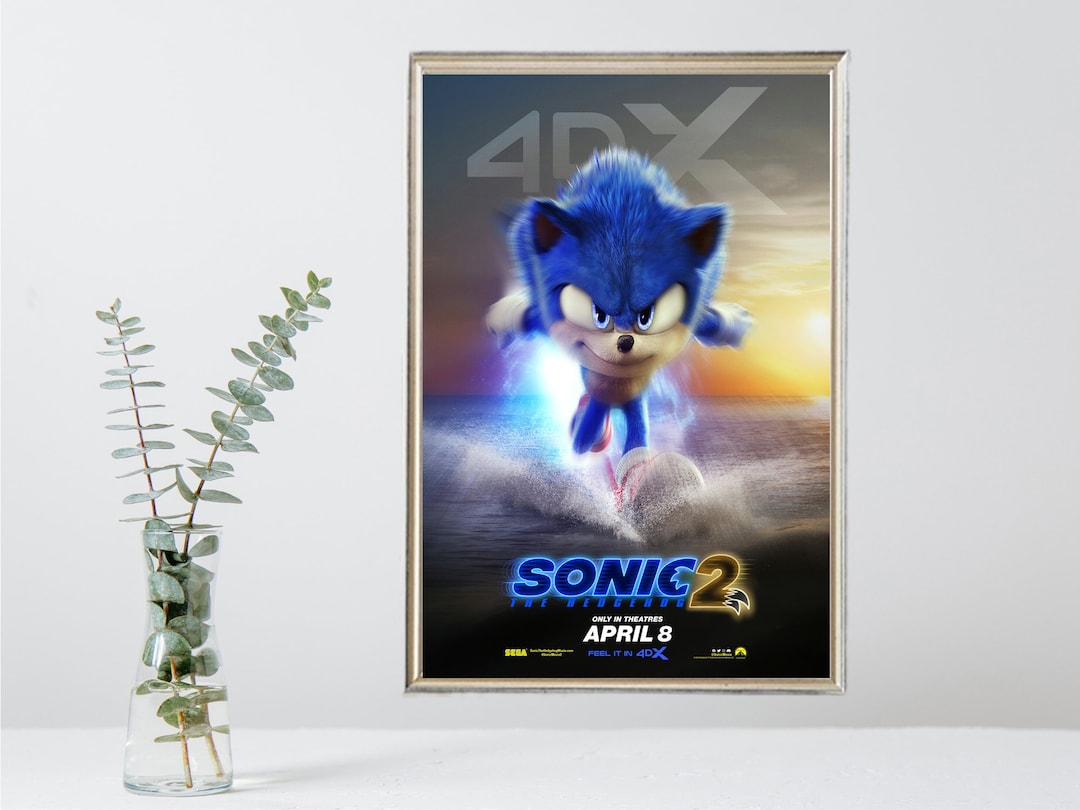 Sonic the Hedgehog 2 Movie Poster Vintage Movie Poster Limited Edition ...