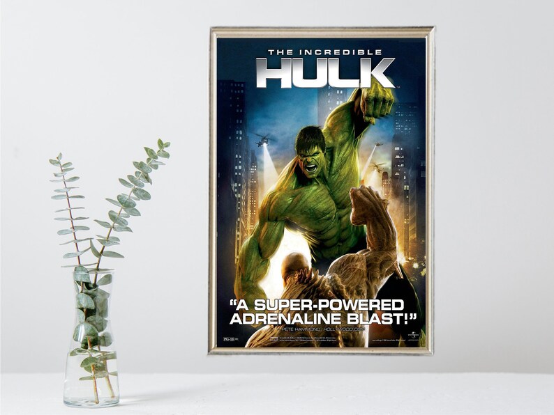 The Incredible Hulk Movie Poster Vintage Movie Poster Limited Edition ...