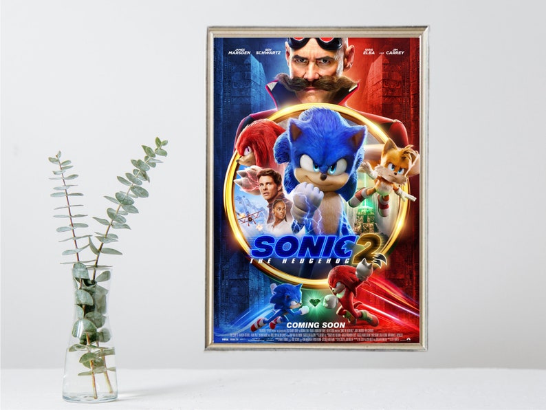 Sonic the Hedgehog 2 Movie Poster Vintage Movie Poster Limited Edition ...