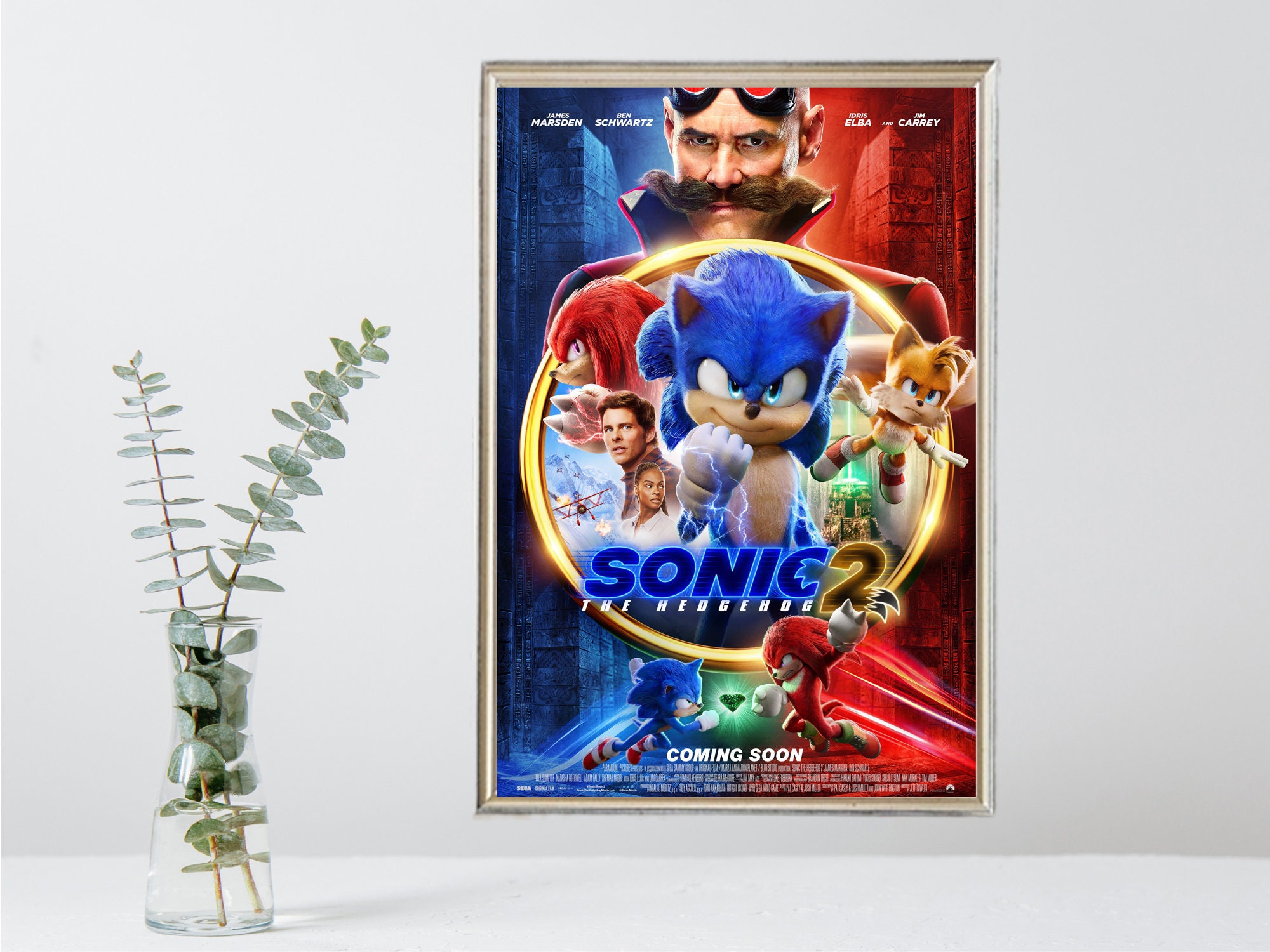 Sonic the Hedgehog 2 Movie Poster Vintage Movie Poster Limited Edition ...
