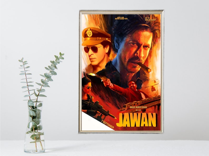 Jawan Movie Poster Vintage Movie Poster Limited Edition Collectible ...