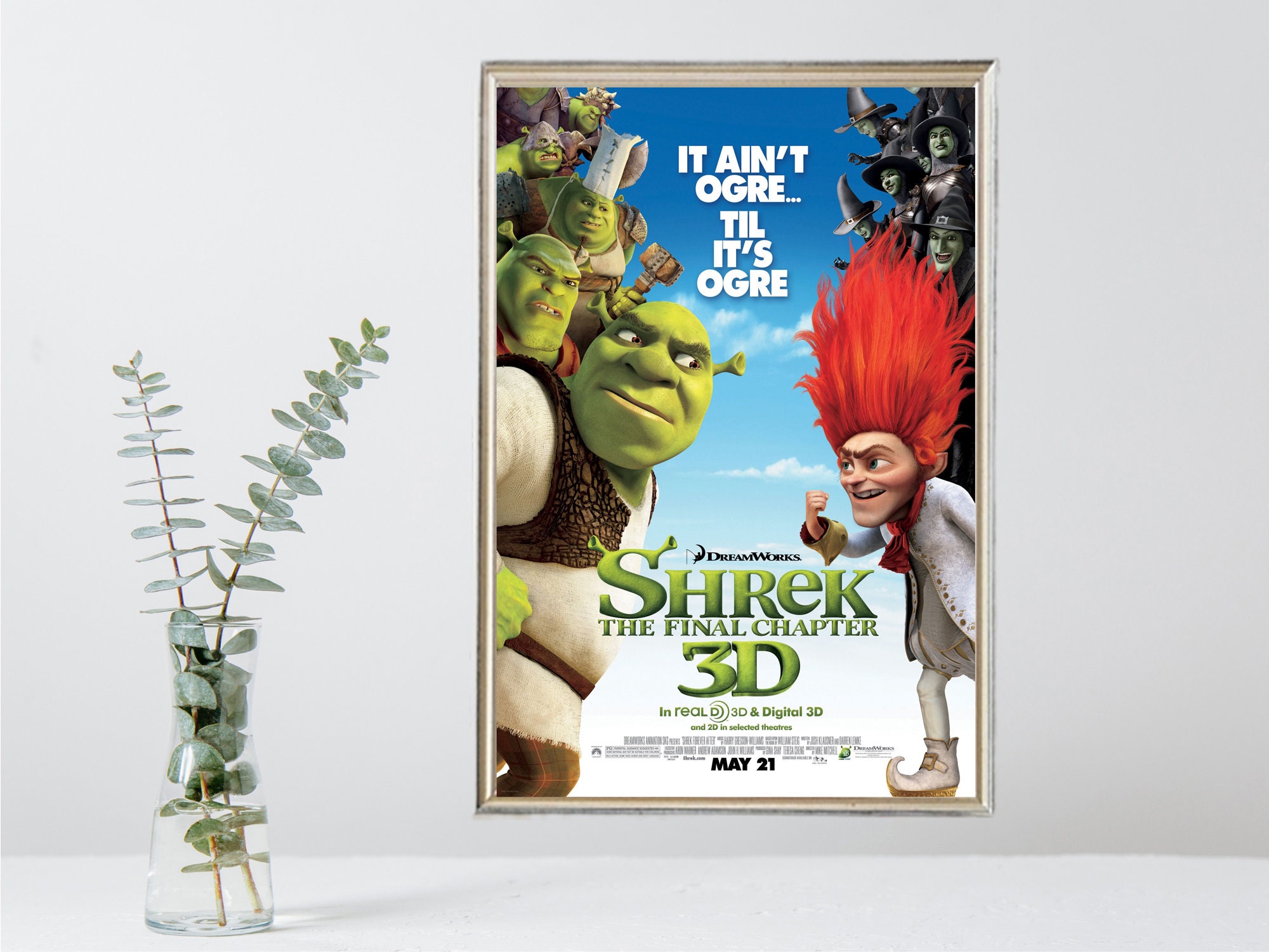 Shrek Movie Poster Vintage Movie Poster Limited Edition Collectible ...