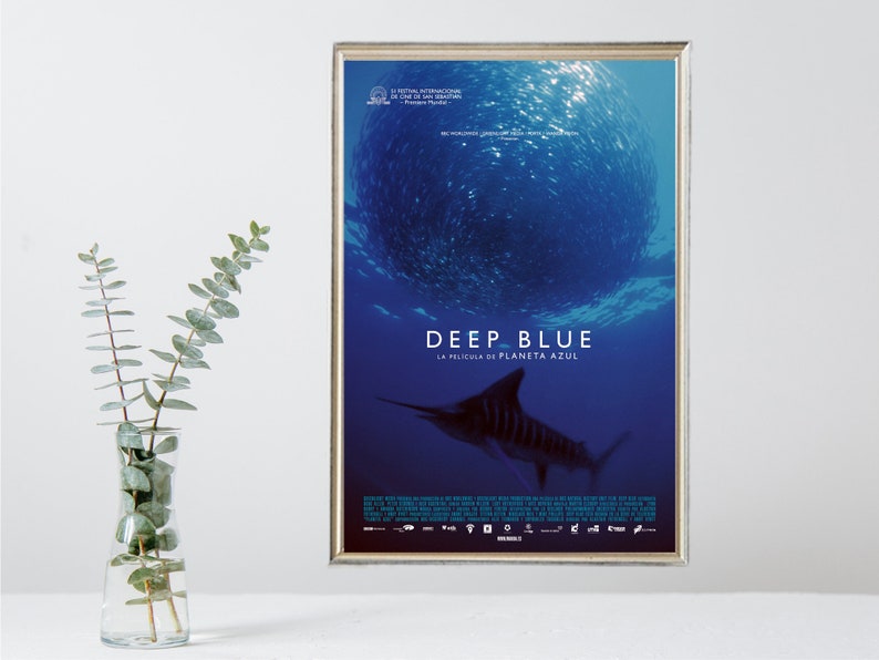 Deep Blue Movie Poster Vintage Movie Poster Limited Edition Collectible ...