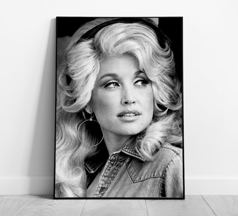 Vintage Dolly Parton Poster, Black and White, Dolly Parton Print ...