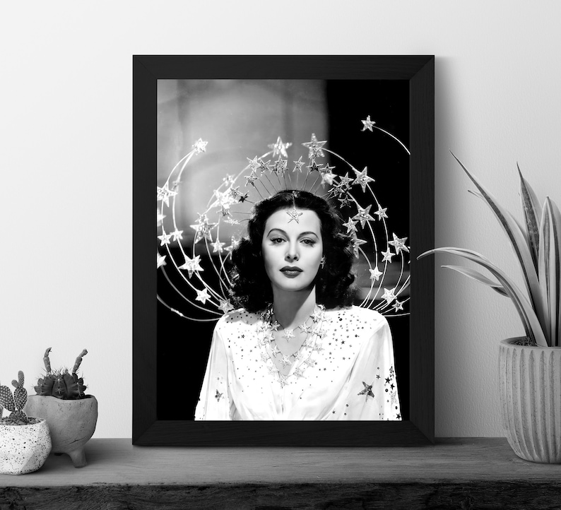 Hedy Lamarr Poster Black and White Vintage Photo Fashion - Etsy