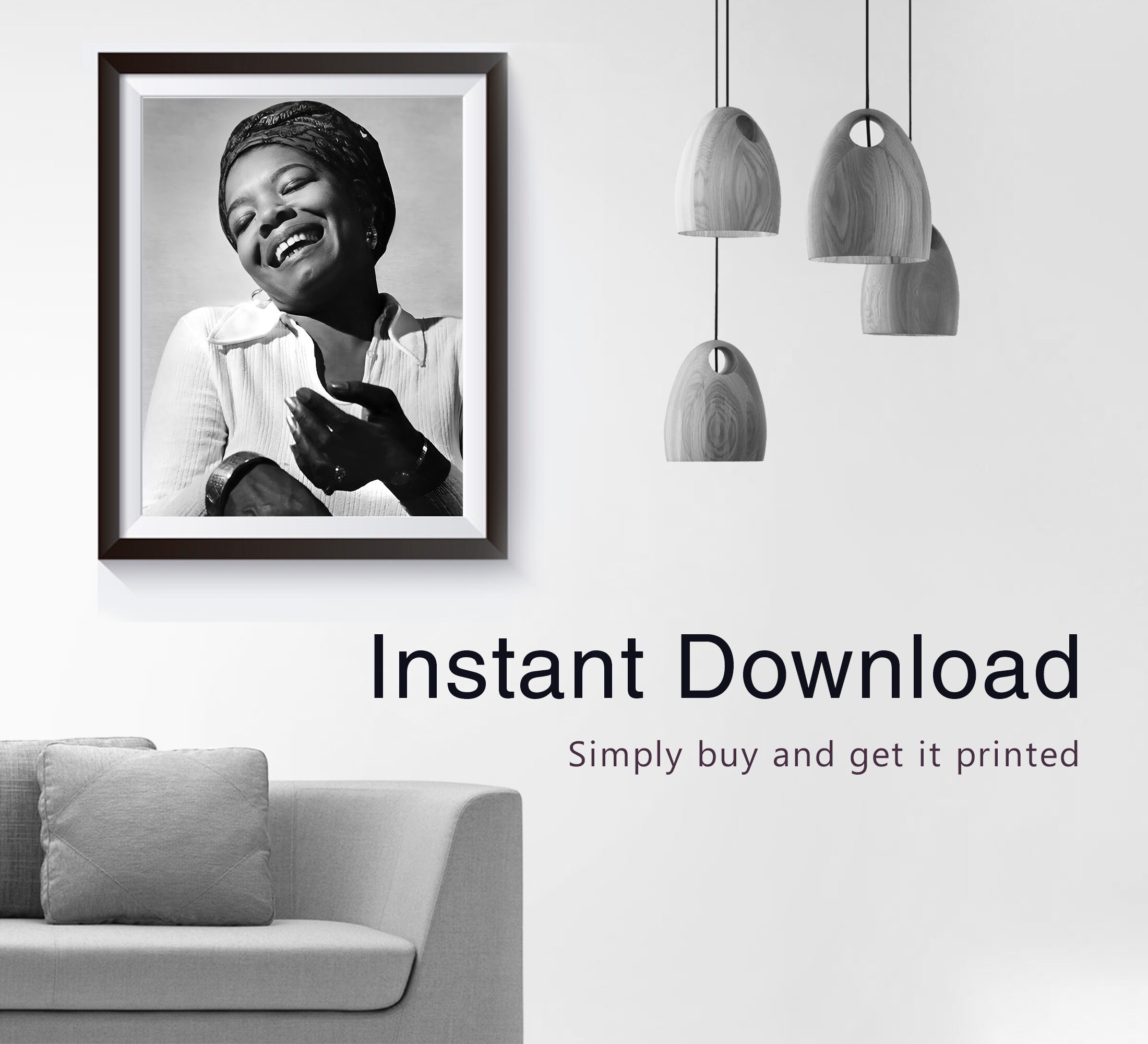 Maya Angelou Poster, Black and White, Vintage Photo, Feminist Print ...