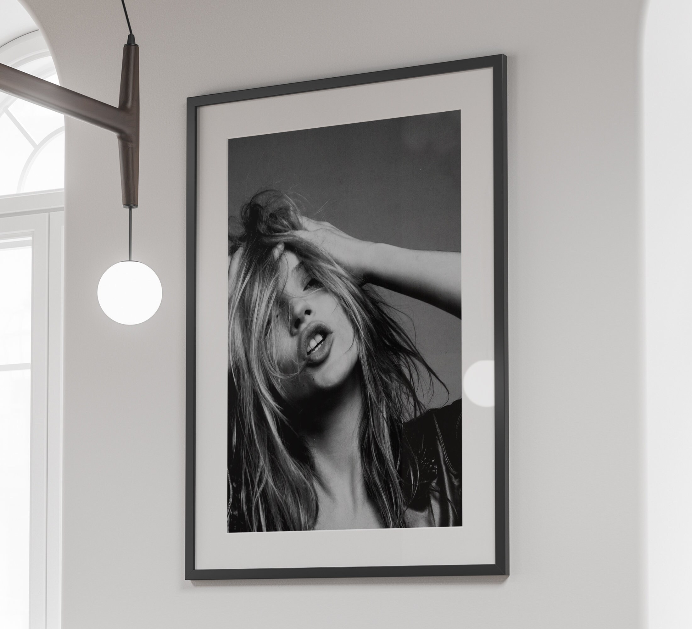 Kate Moss Poster, Black and White, Fashion Print, Kate Moss Wall Art ...
