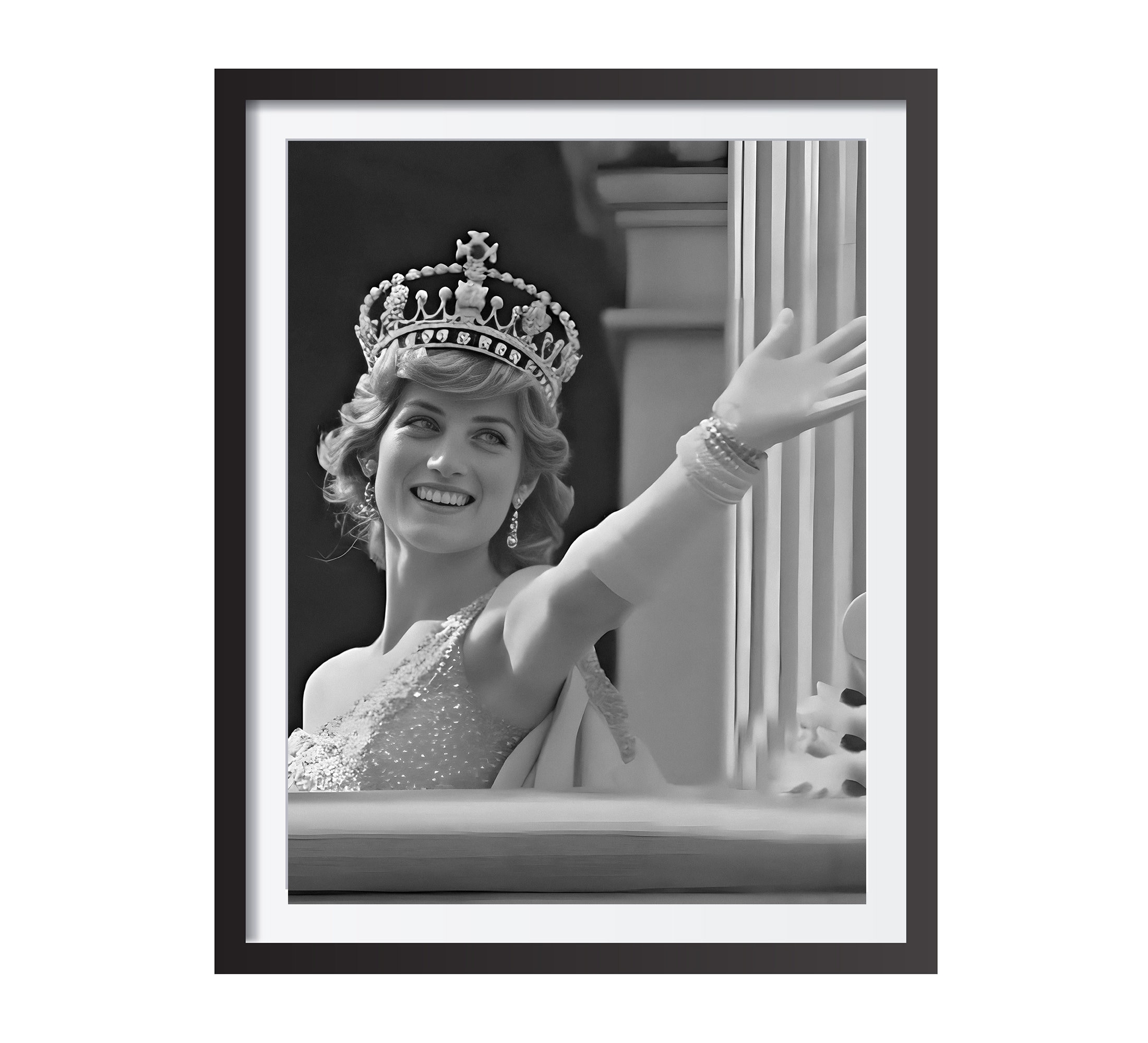 Princess Diana Poster, Black and White, Vintage Photo, Princess Diana ...
