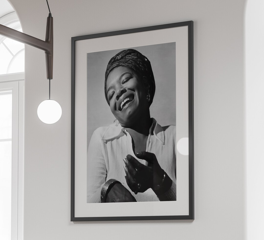 Maya Angelou Poster, Black and White, Vintage Photo, Feminist Print ...
