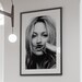 Kate Moss Poster, Black and White Wall Art, Kate Moss Print, Fashion ...