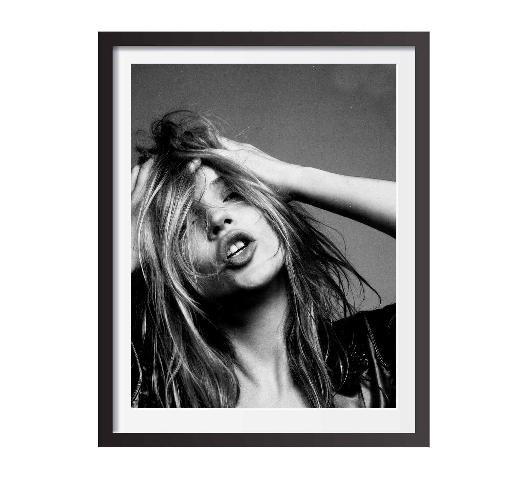 Kate Moss Poster, Black and White, Fashion Print, Kate Moss Wall Art ...