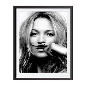 Kate Moss Poster, Black and White Wall Art, Kate Moss Print, Fashion ...