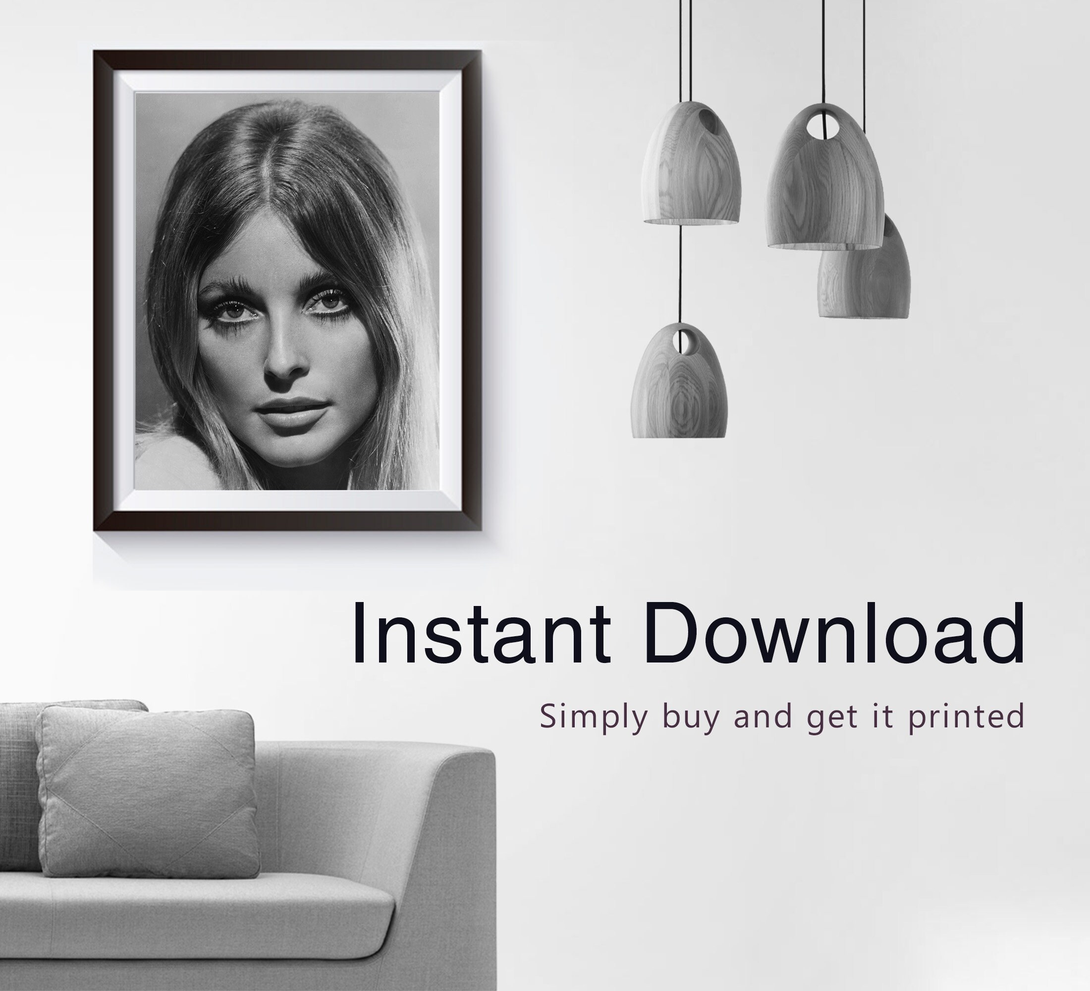 Sharon Tate Print Fashion Poster Black and White Vintage - Etsy