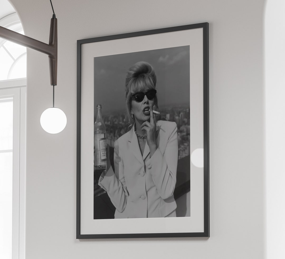 Absolutely Fabulous Patsy Stone Smoking Poster, Black and White, Bar ...