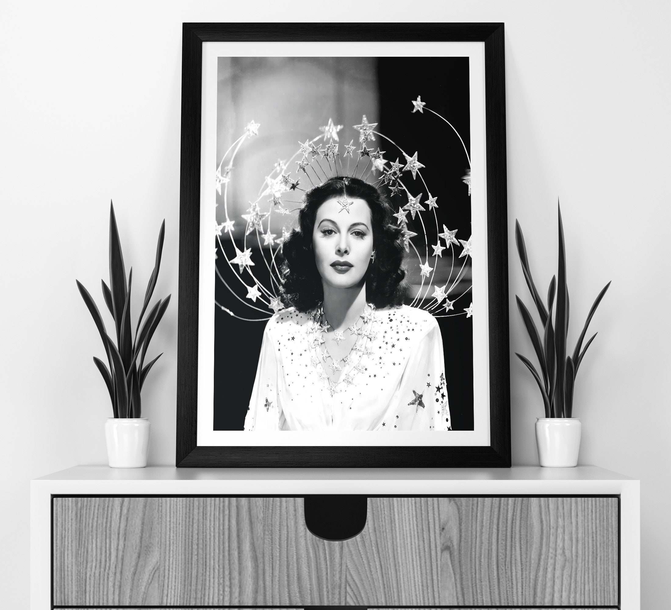 Hedy Lamarr Poster Black and White Vintage Photo Fashion - Etsy