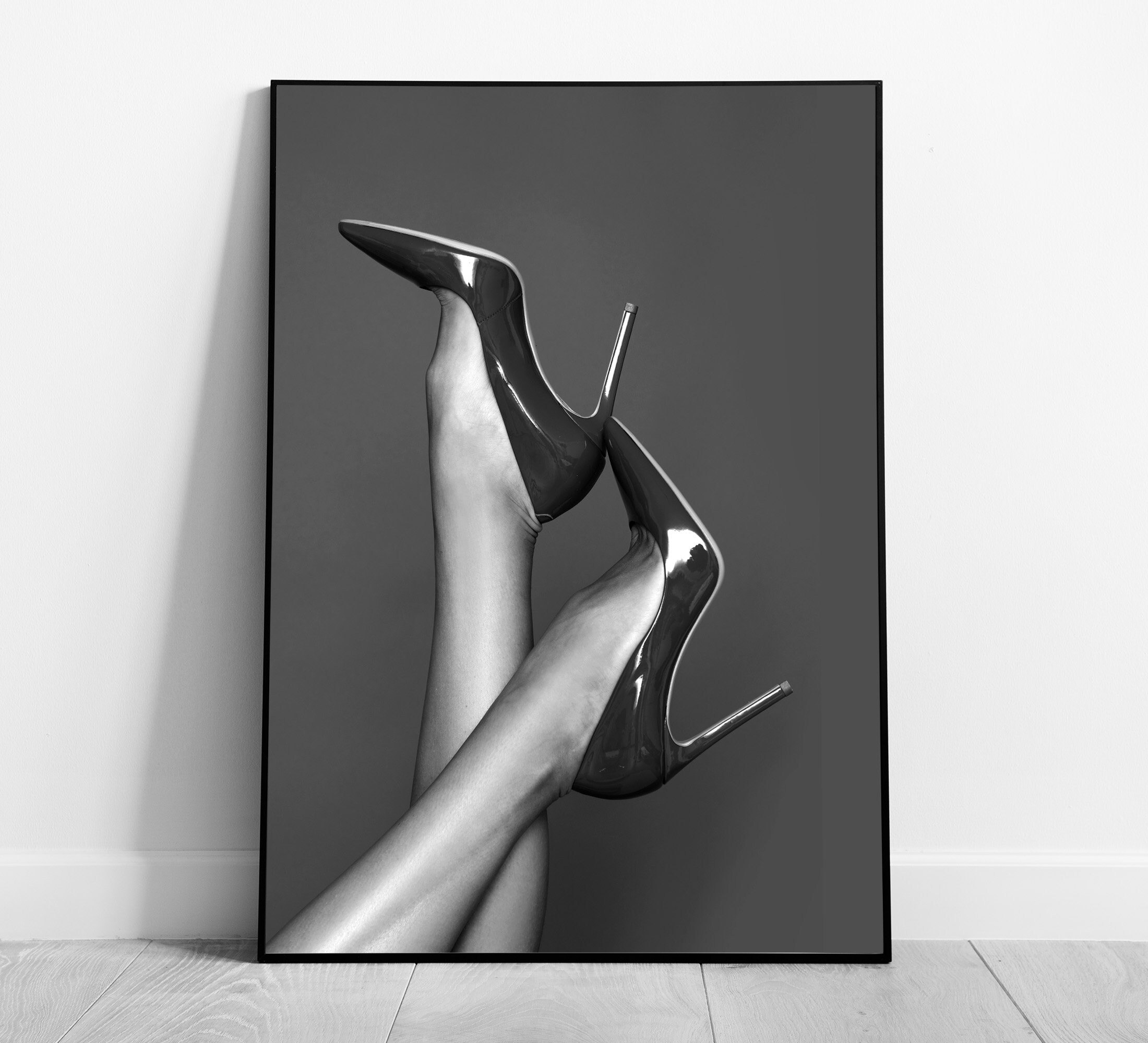High Heels Print, Feminist Poster, Black and White Wall Art, Luxury ...