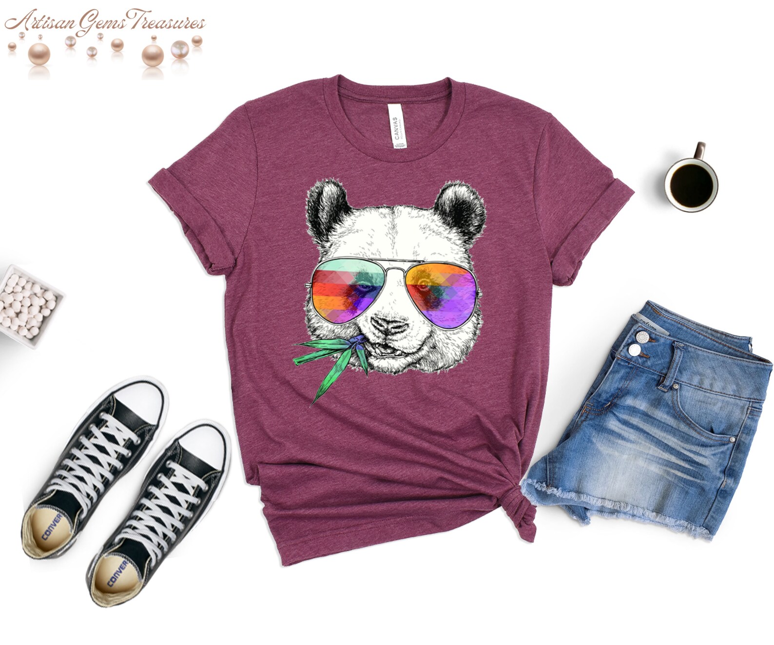Cool Panda Bear Sunglasses T-shirt, Funny Animal Tee - Etsy