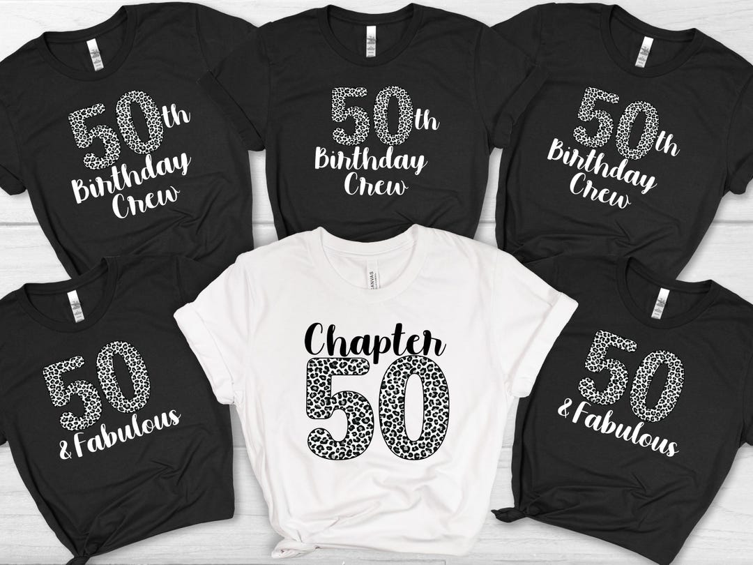 50th Birthday Shirt, 50th Birthday Crew Shirt, Chapter 50 Birthday Tee ...