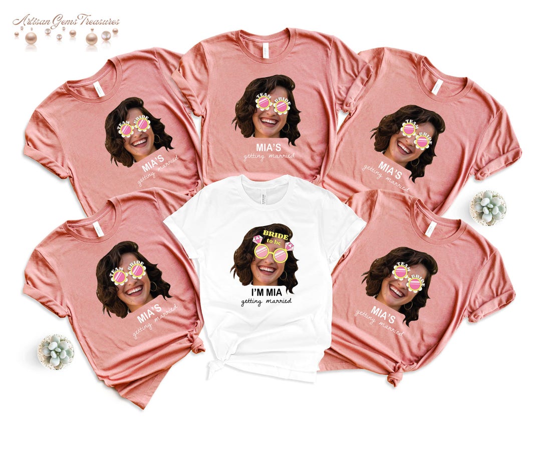 Custom Bachelorette Party Face Shirt, Matching Bridal Party Shirts - Etsy