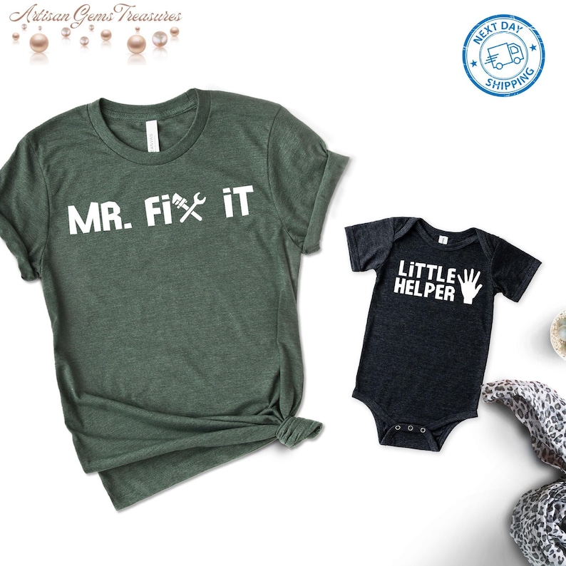 Handyman Father Son Matching Shirt Set, Daddy and Me Outfit - Etsy