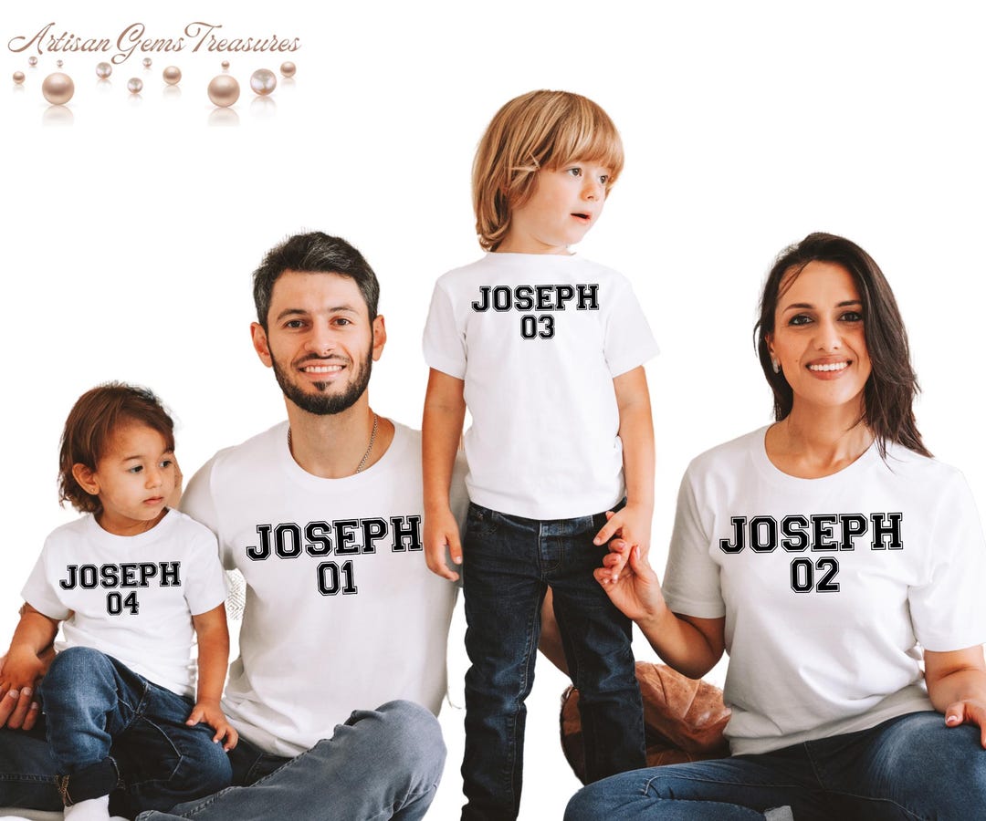 Custom Name Number Shirts, Family Matching Shirts, Any Name Any Number ...