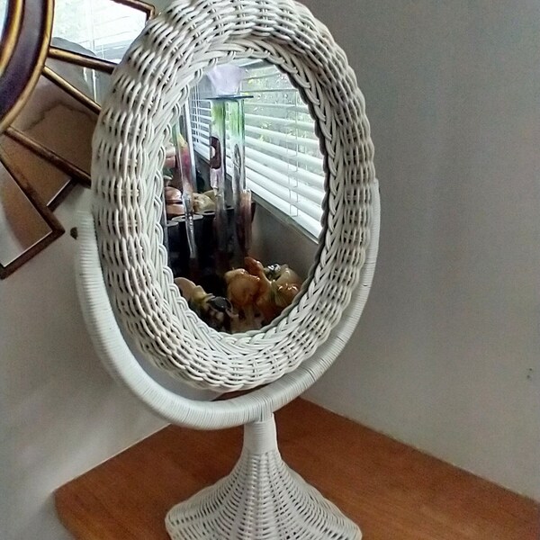 Wicker Vanity Mirror - Etsy
