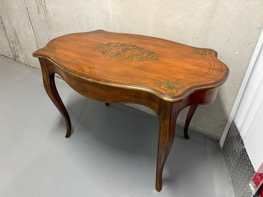 Maslow Freen Fine Furniture Vintage Louis XV Style Desk, Hand Painted ...