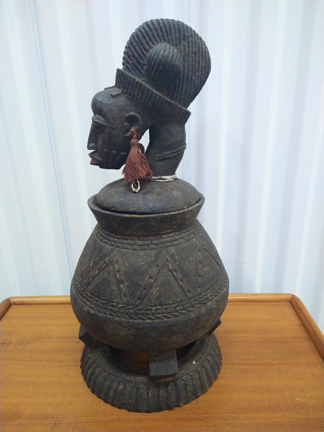 Vintage African Ceremonial Urn Unique African Hand Carved Urn - Etsy