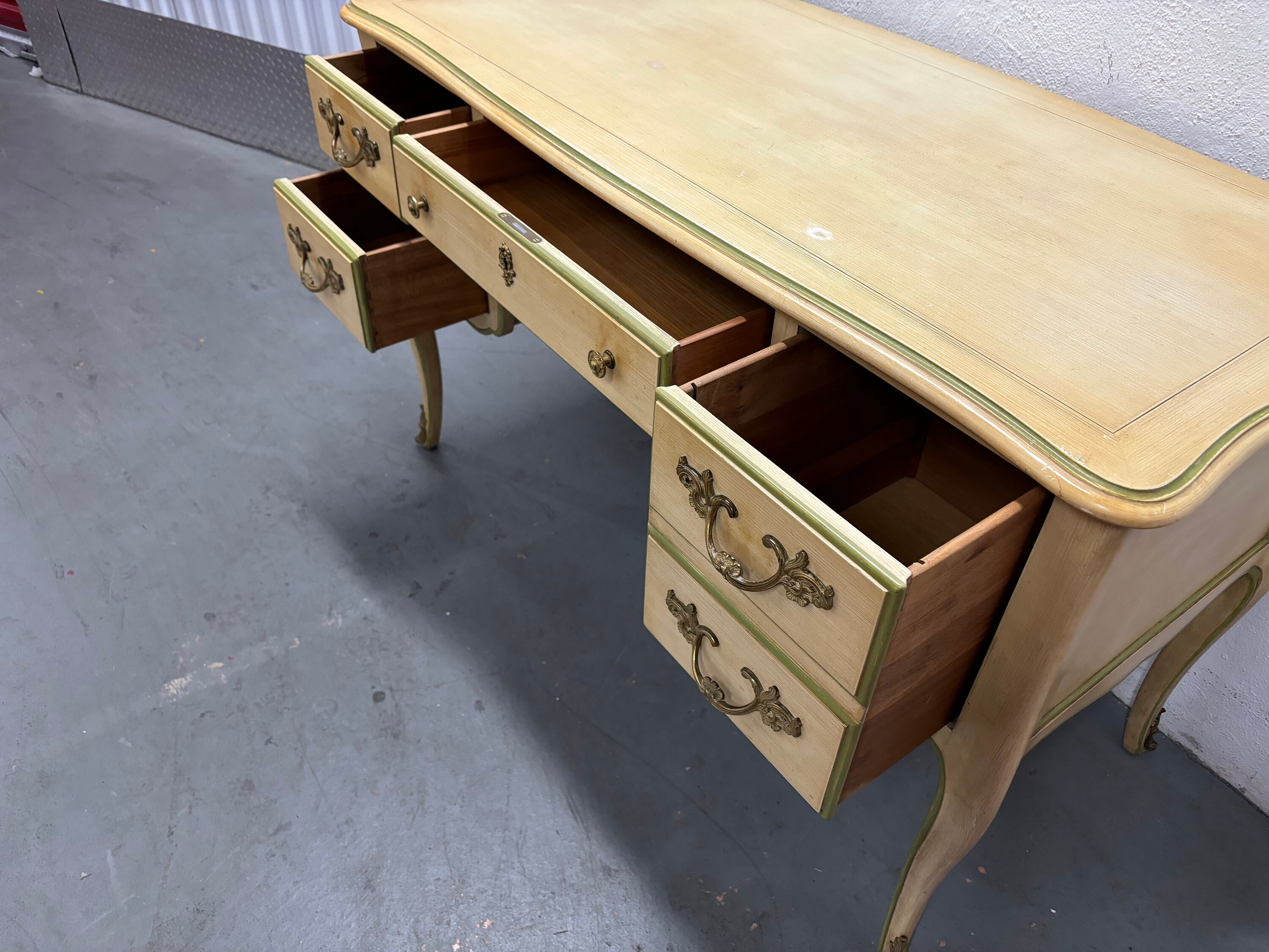Vintage French Provincial Style Desk, Kindel Furniture French Desk With ...