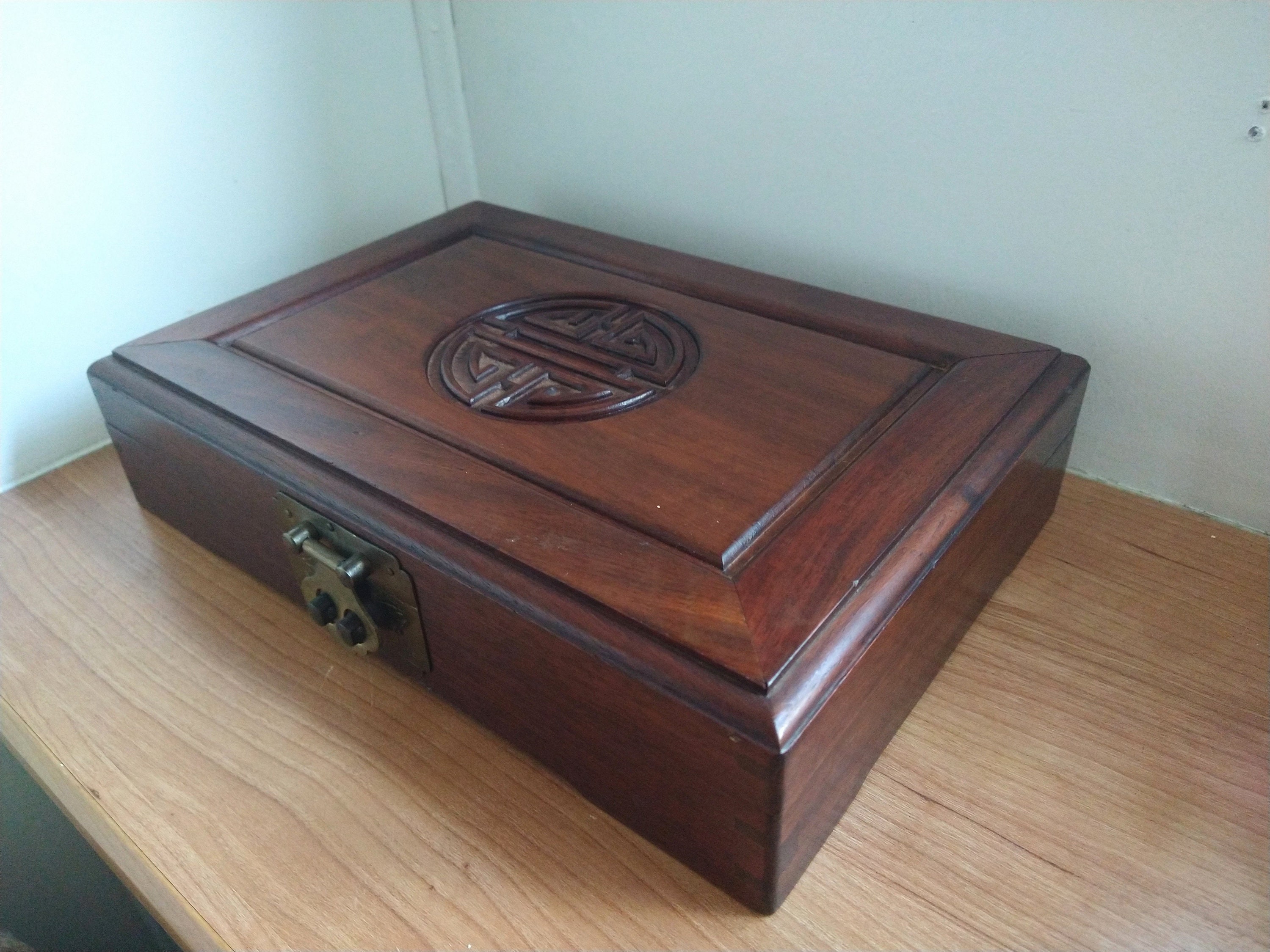 Rose Wood Jewellery Box Asian Style Box to Keep Rings - Etsy