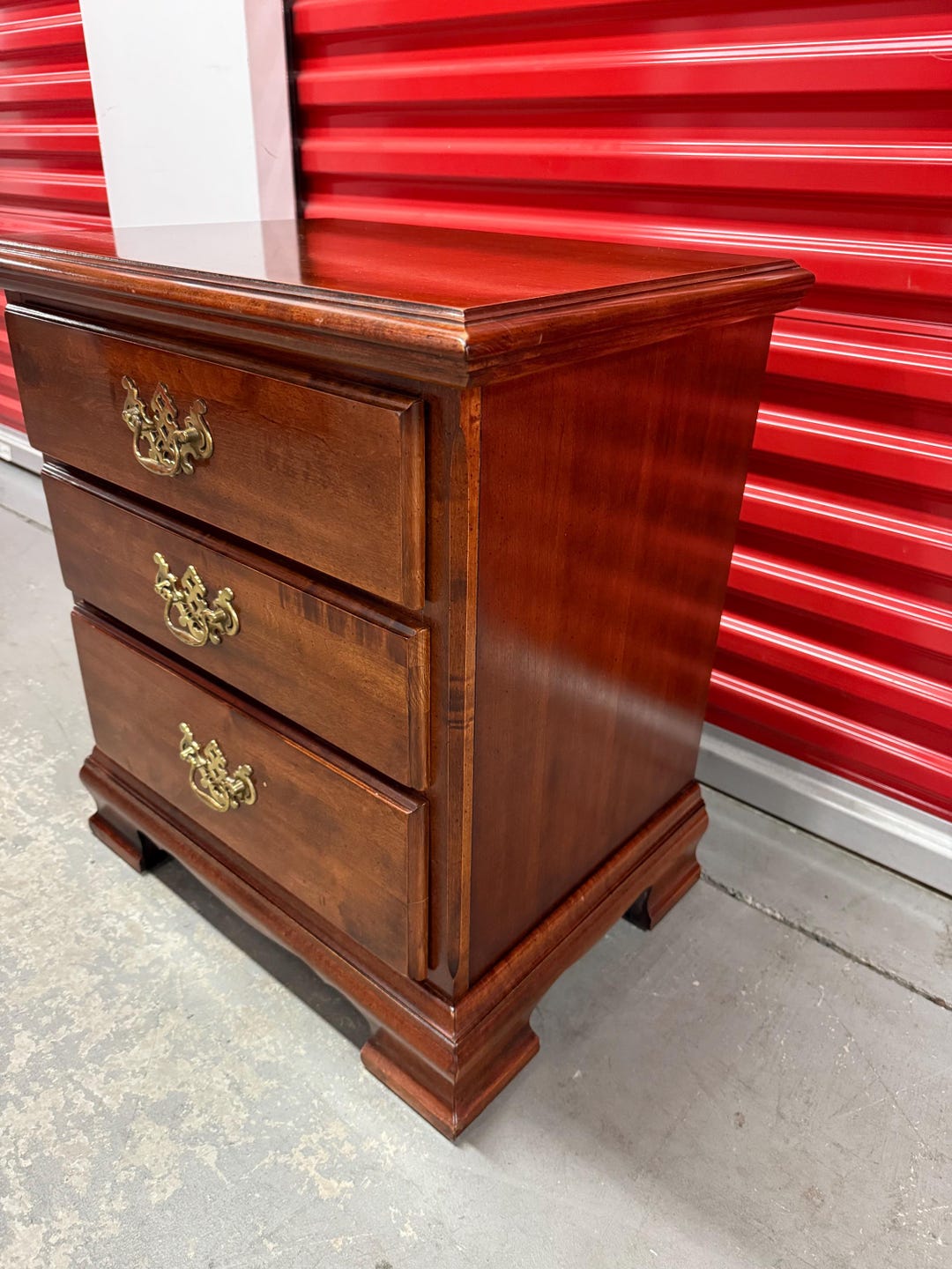 Lexington English Style Night Table With 3 Drawers - Etsy