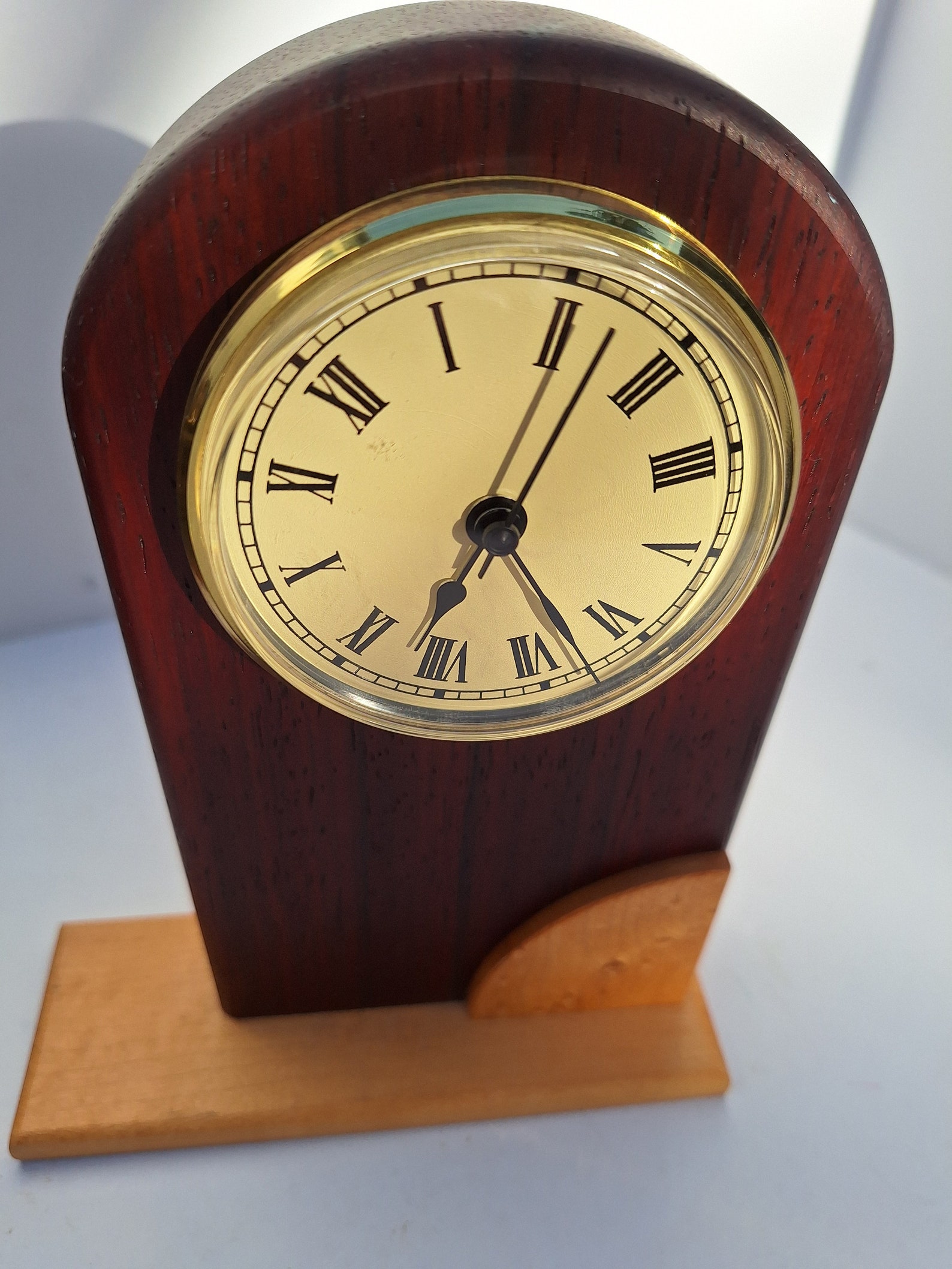 Padauk and Maple Signed Artsy Desk Clock - Etsy