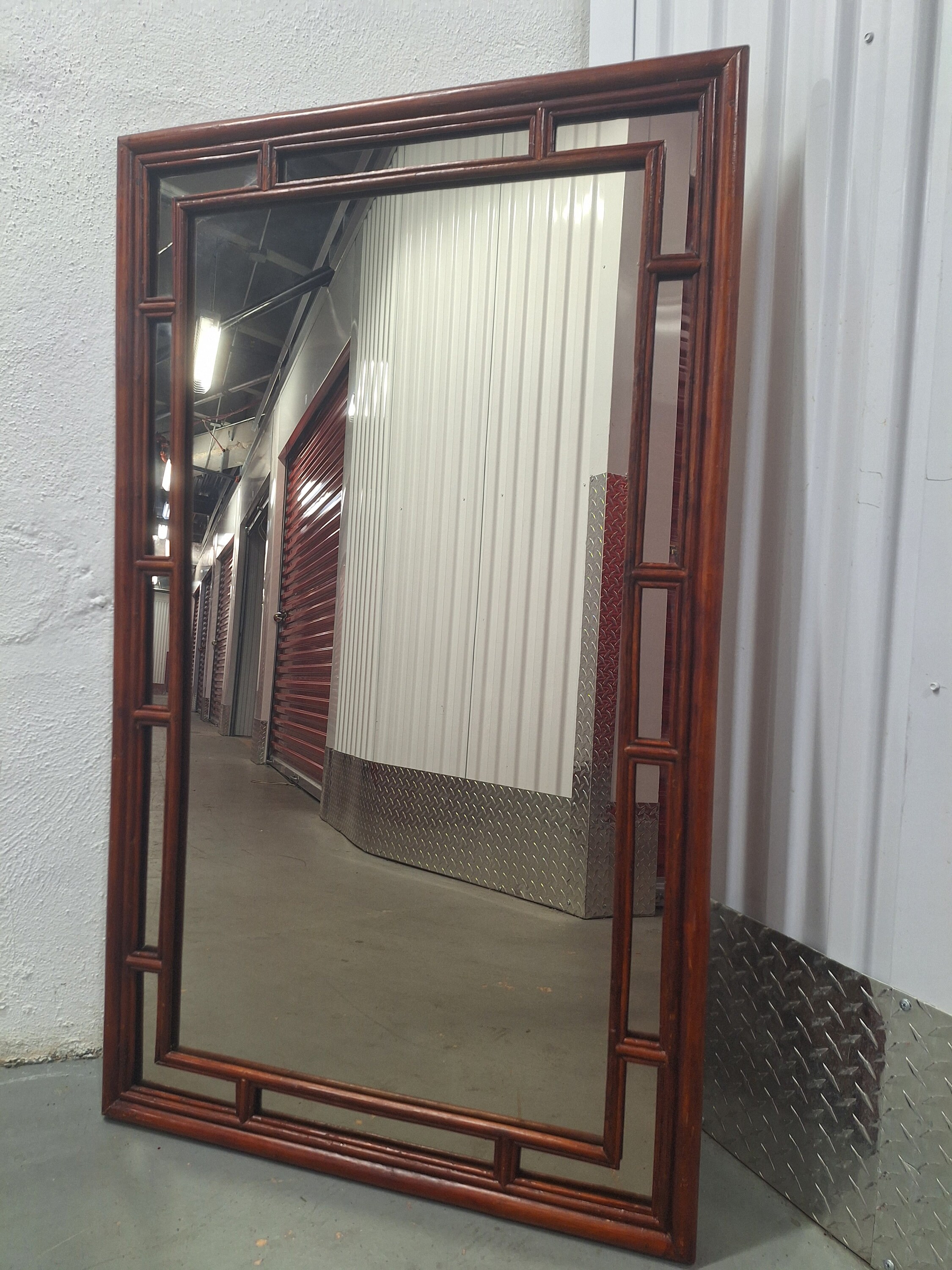 Vintage Large Rectangular Bamboo / Rattan Mirror - Etsy