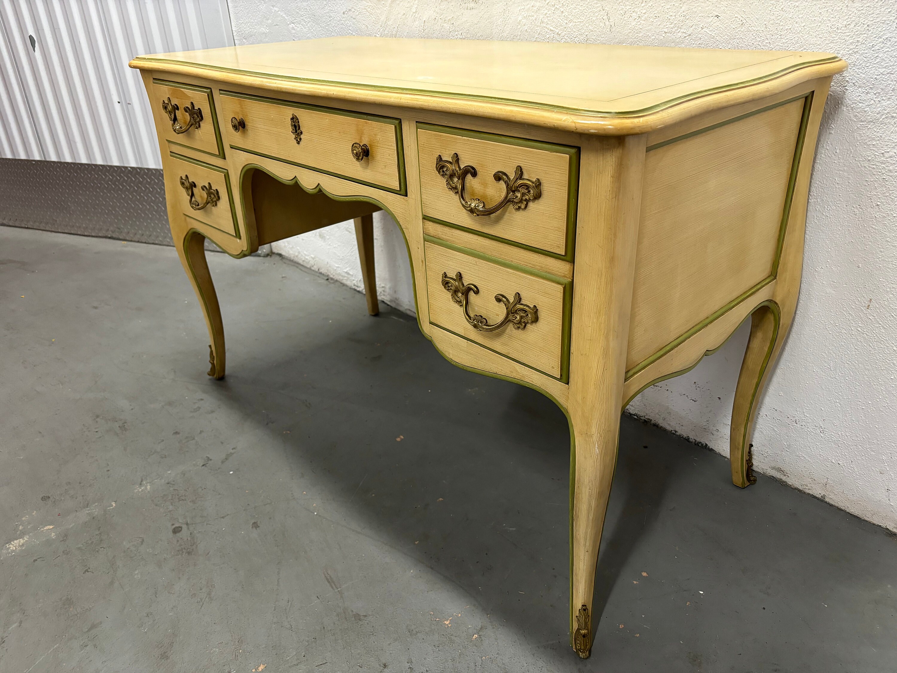 Vintage French Provincial Style Desk, Kindel Furniture French Desk With ...