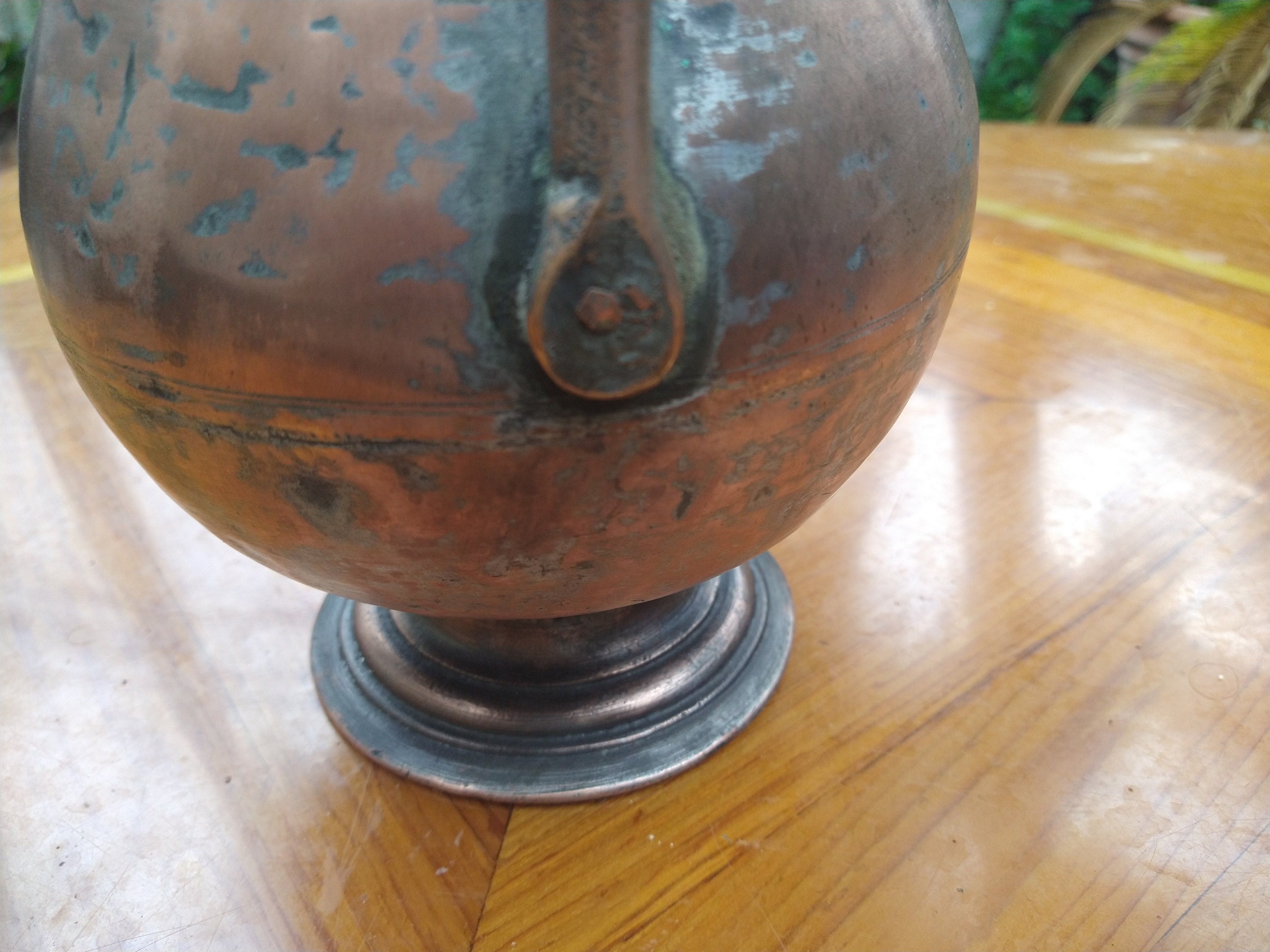 Antique Copper Water Jar, Late 1800s Unique Pitcher. French Cottage ...